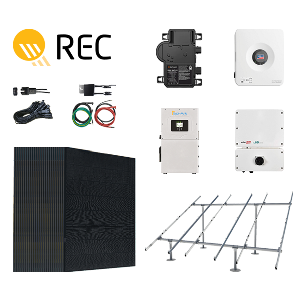 13.12 kW REC Ground Mount Solar System Kit - Pure-R Series