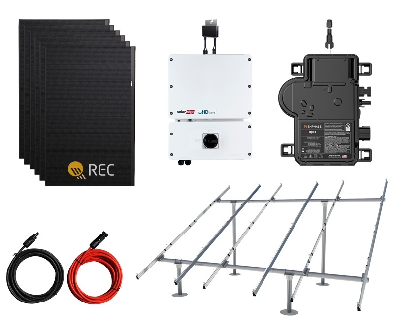 16.40 KW Residential REC410AA Pure-R Ground Mount Solar