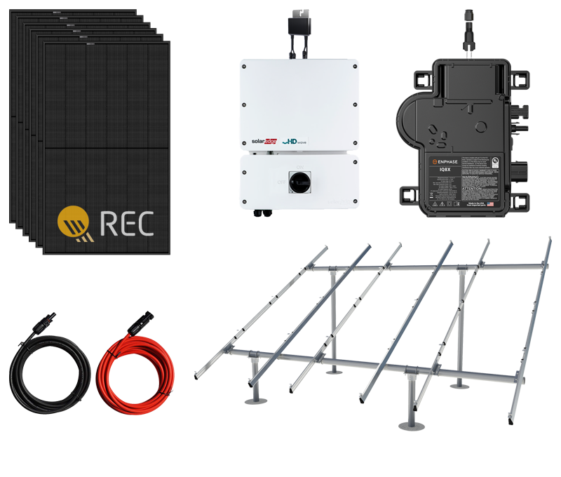 16 kW REC400AA Low Profile Ground Mount Solar System