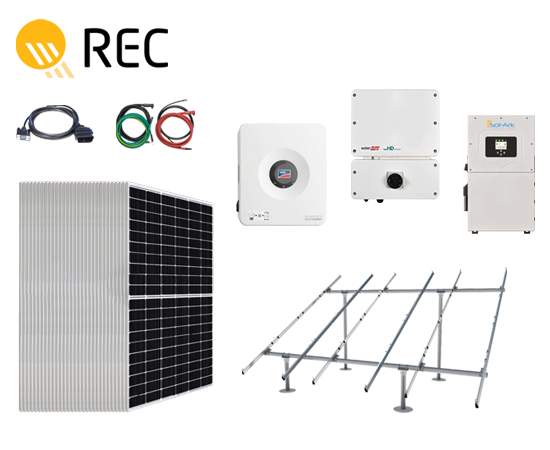 30kW Ground Mount Solar System Kit | REC Alpha Pro M Series
