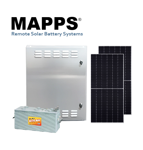 300 Watt 12VDC 265Ahr Pole-Mounted Solar Panel System