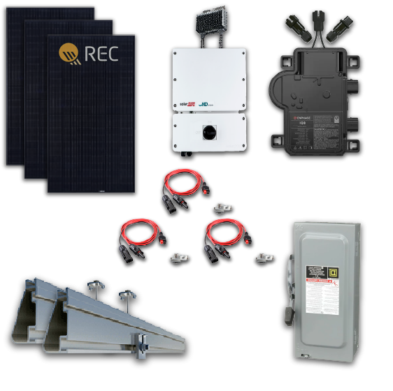 12.8 KW REC N-Peak 3 REC400NP3 Ground-Mounted Solar Panel Systems ...