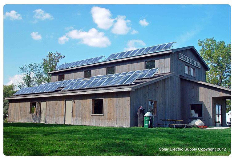 Sloping Roof Sharp Solar Panel System w/ Tilt-Up Kit - Wisconsin