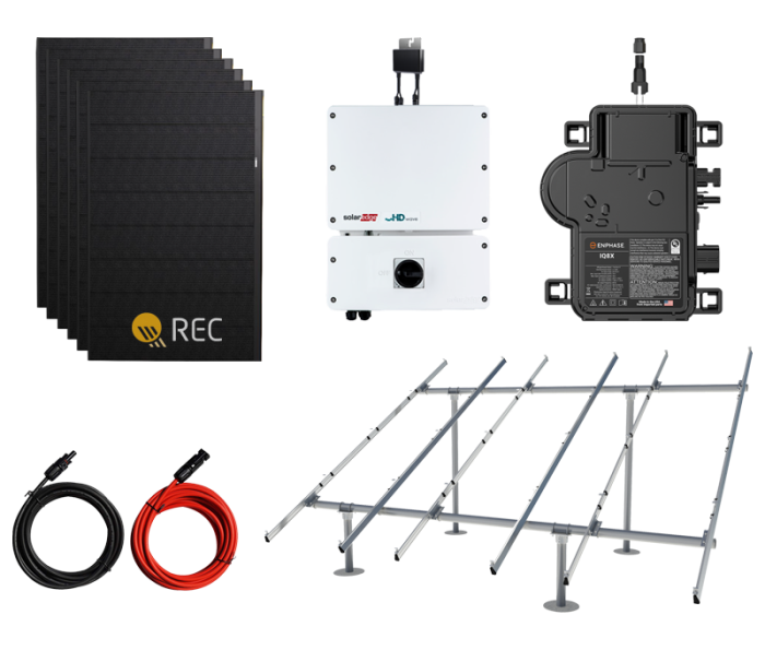14.76 KW Residential REC410AA Pure-R Ground Mount System