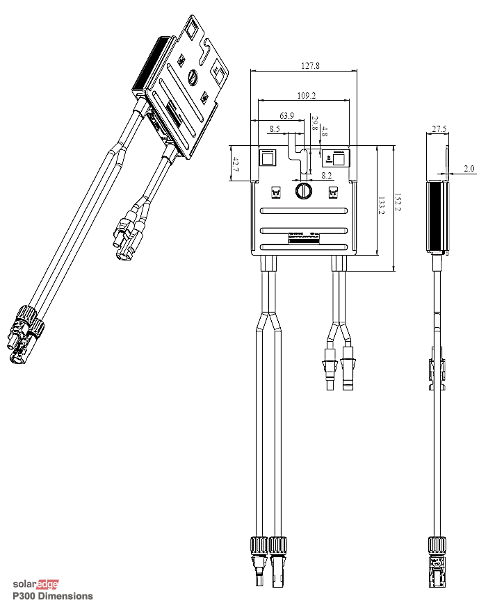 SolarEdge P300 Power Optimizer for SolarEdge Invertrers