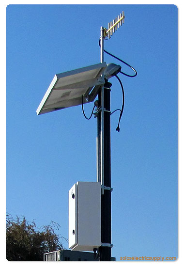 Weatherproof Pole-Mounted MDS Radio Communication Solar System