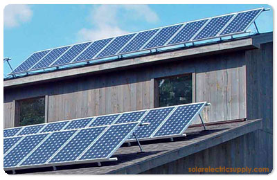 Sloping Roof Sharp Solar Panel System w/ Tilt-Up Kit - Wisconsin