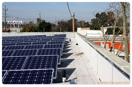 43 KW Flat-Roof Sharp Solar System - Storage Facility - Stockton