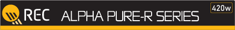 REC Alpha Pure-R Series REC420AA Pure-R 420W Solar Panel