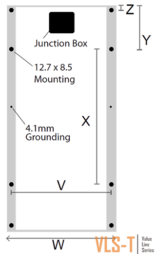 Wholesale VLS-140-T 140 Watt Off-Grid Solar Panel for 12 Volt DC
