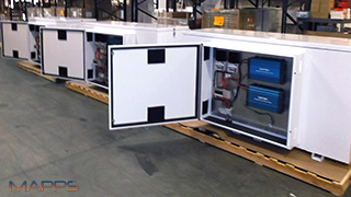 Pad-Mounted NEMA 3R Four Group 8D Battery Enclosure