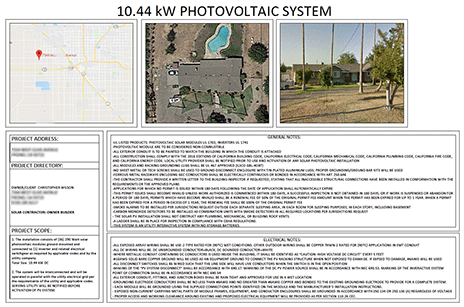 10.44 KW REC Residential Solar Panel System Plan Set Example