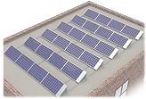 Flat-Roof Mounted Residential Solar Panel System Discount