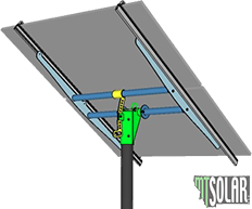 MT Solar 2x 60-cell Solar Panel Top of Pole Mount - TOP-2-60
