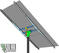 MT Solar 3x 72-cell Solar Panel Top of Pole Mount - TOP-3-72