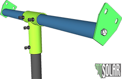MT Solar 72-cell Solar Panel Top of Pole Mount - TOP-1-72